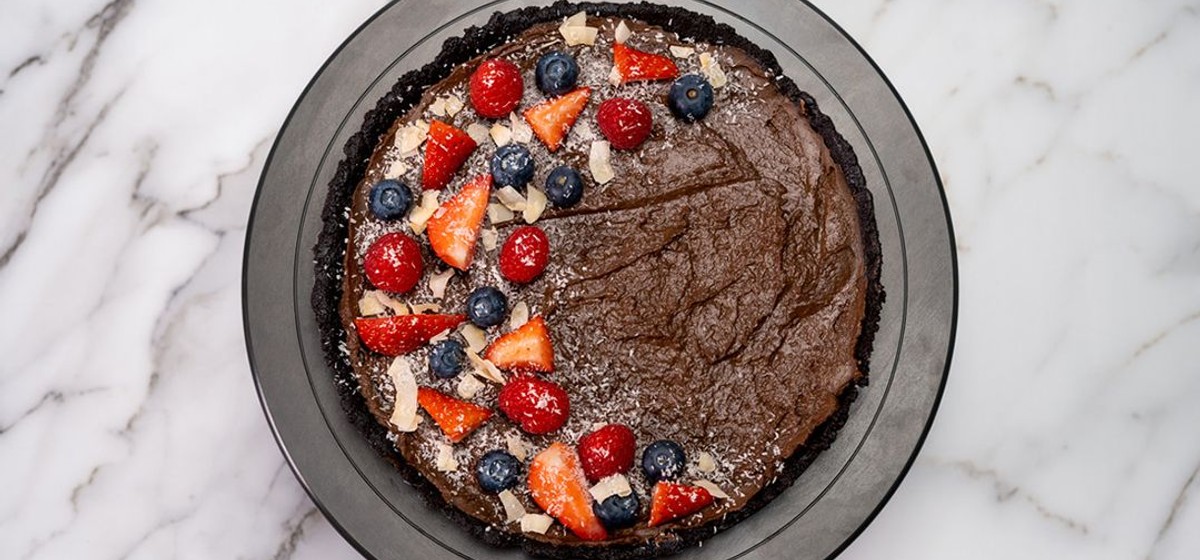 No-Bake Vegan Chocolate Avocado Tart Recipe | Sunset Foods Recipe Rack