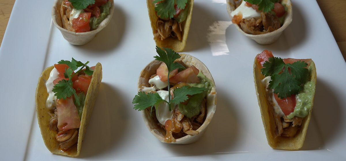 Pulled Chicken Mini Tacos Recipe | Sunset Foods Recipe Rack